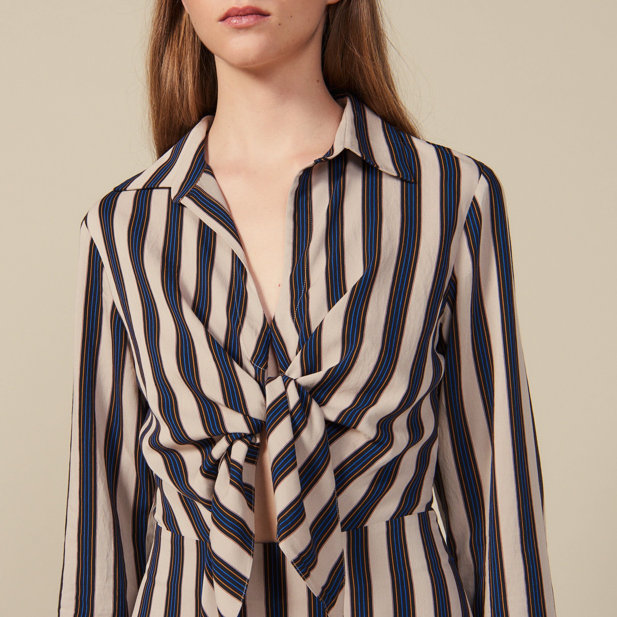 Long dress with striped design | Sandro | Sandro Secondhand Long dress with striped design | Sandro | Sandro Secondhand